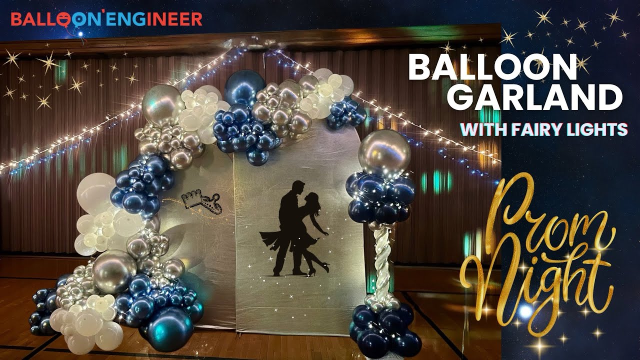 Organic Balloon Garland with Fairy Lights / Prom Night Themed Party ...