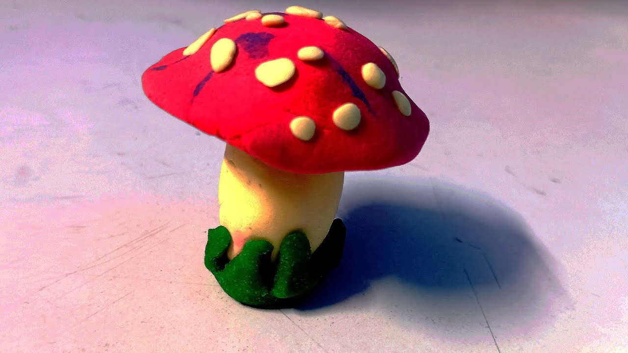 Easy Clay Art Mushroom | DIY Miniature Crafts | Play Dough Mushroom ...