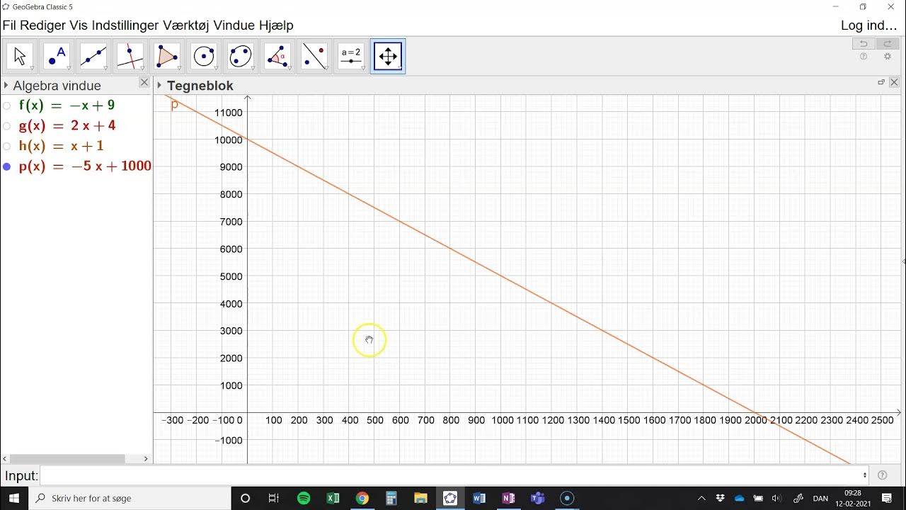 Lineære funktioner i GeoGebra - YouTube