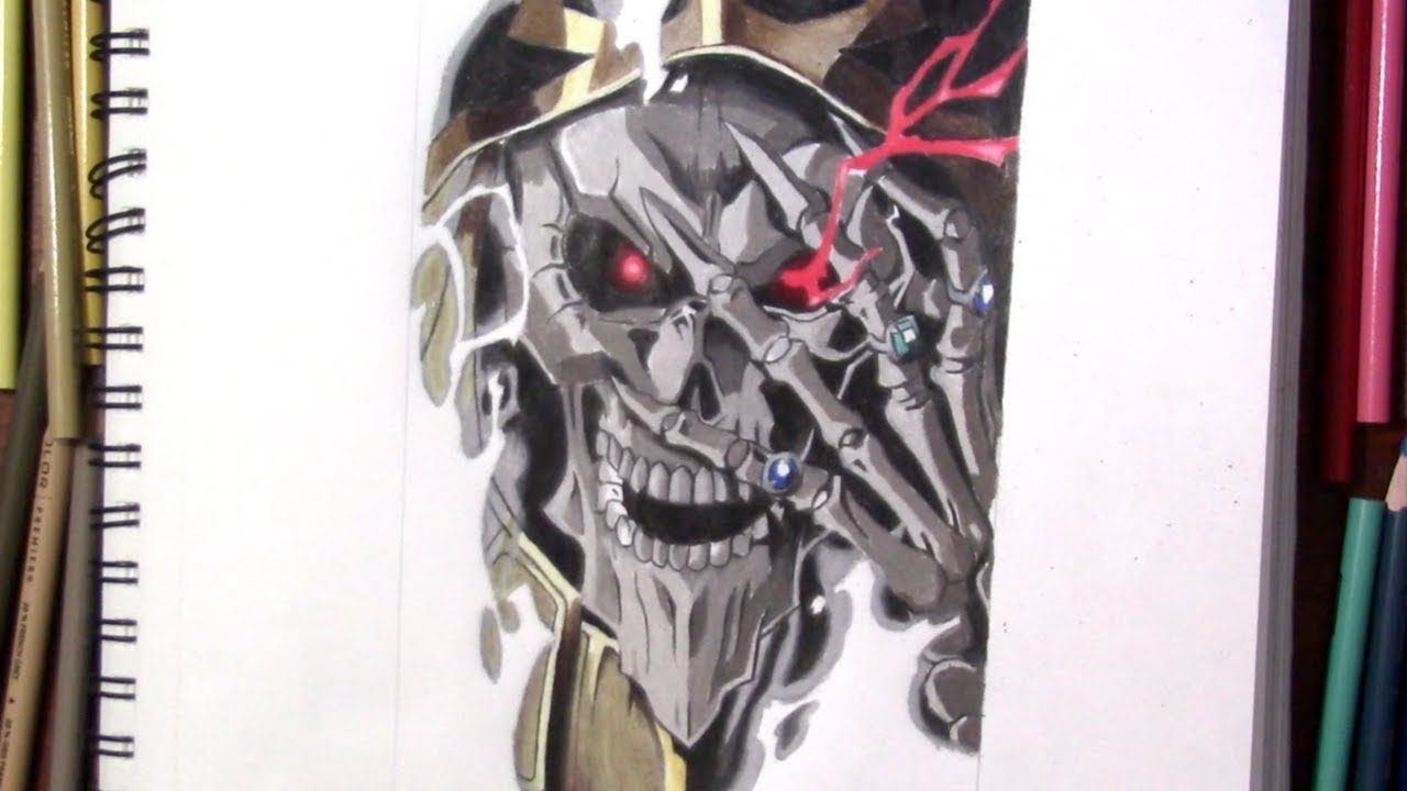 How to draw Ainz Ooal Gown (Overlord) - YouTube
