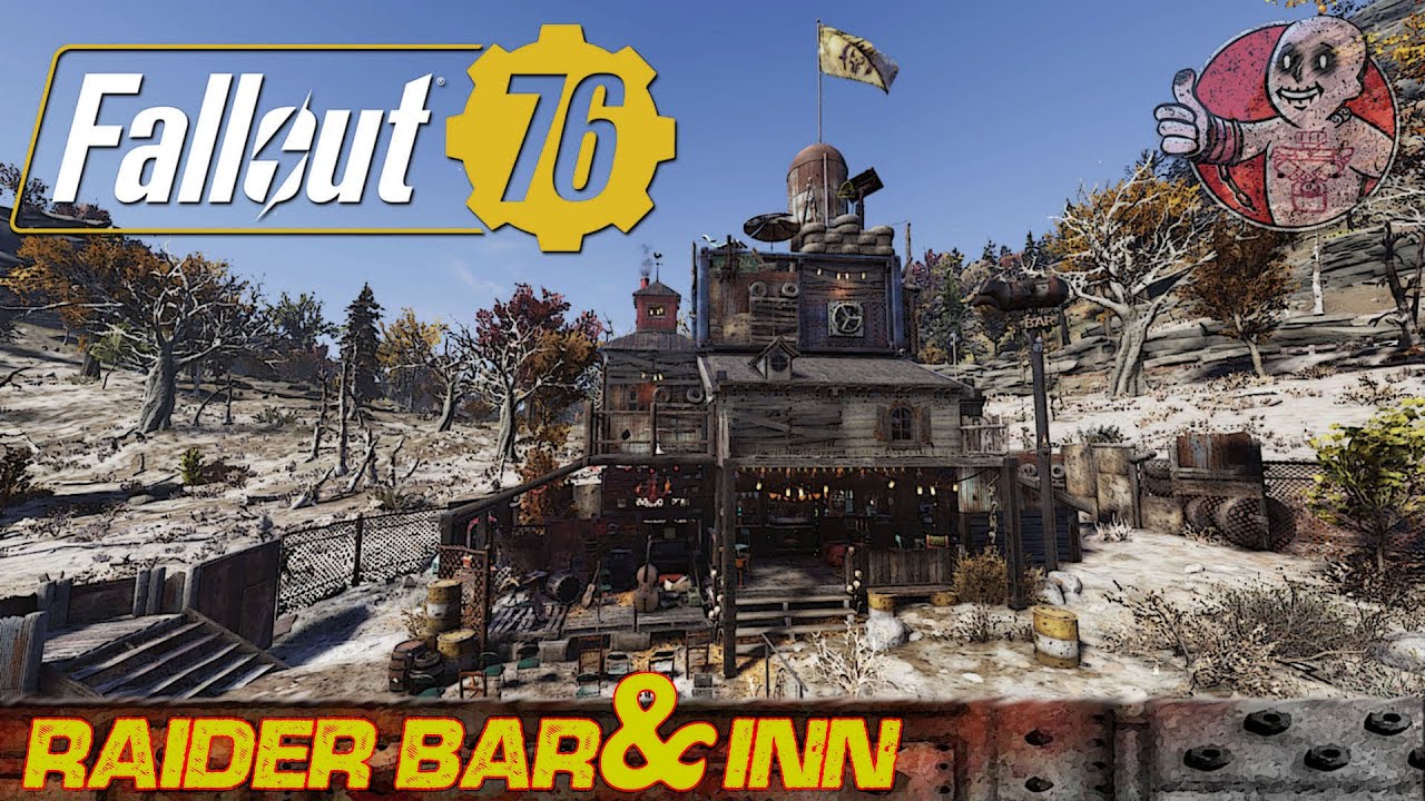 Fallout 76 Camp Build - Immersive Raider Bar & Inn - By Nux - YouTube