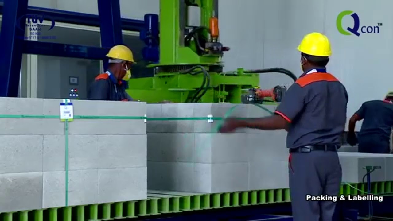 REIT RT9A Fully Automatic Block Making Machine by Qcon customer - YouTube