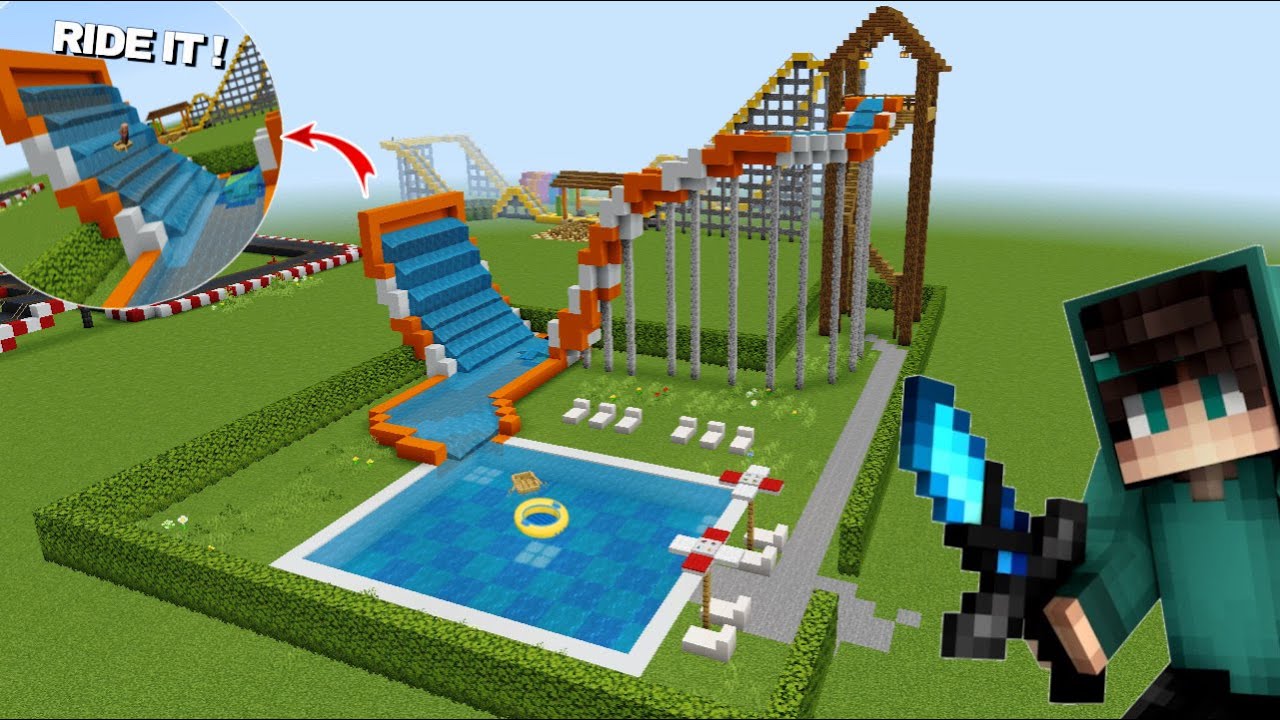 I BUILT WATERSLIDE IN MINECRAFT | TUTORIAL | - YouTube