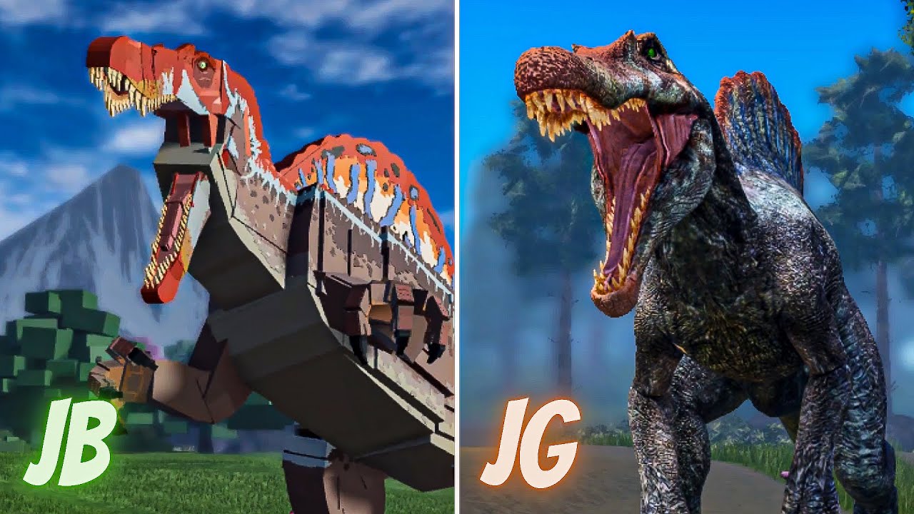 Jurassic Blocky vs Jurassic Genesis Model Comparison | Spinosaurus ...