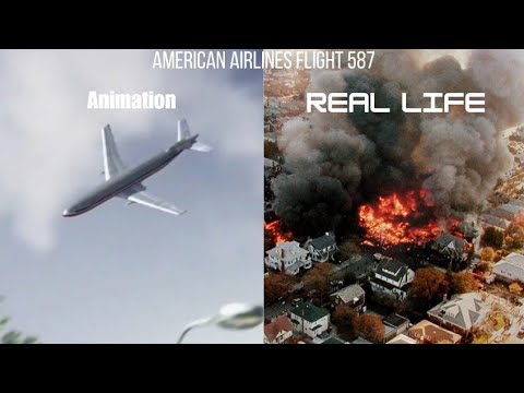 Animation vs. Real Life - American Airlines Flight 587 - YouTube