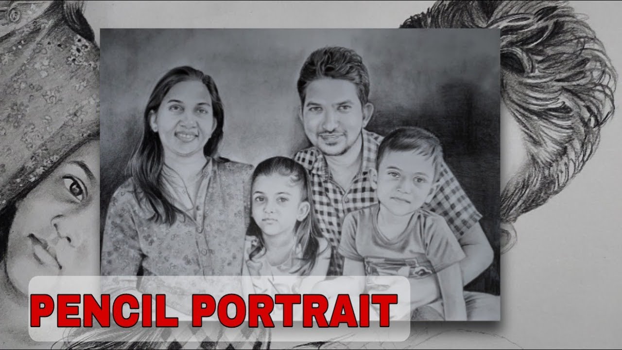 How to draw Pencil Portrait | A3 size | පැන්සල් චිත්‍රය | Graphite ...
