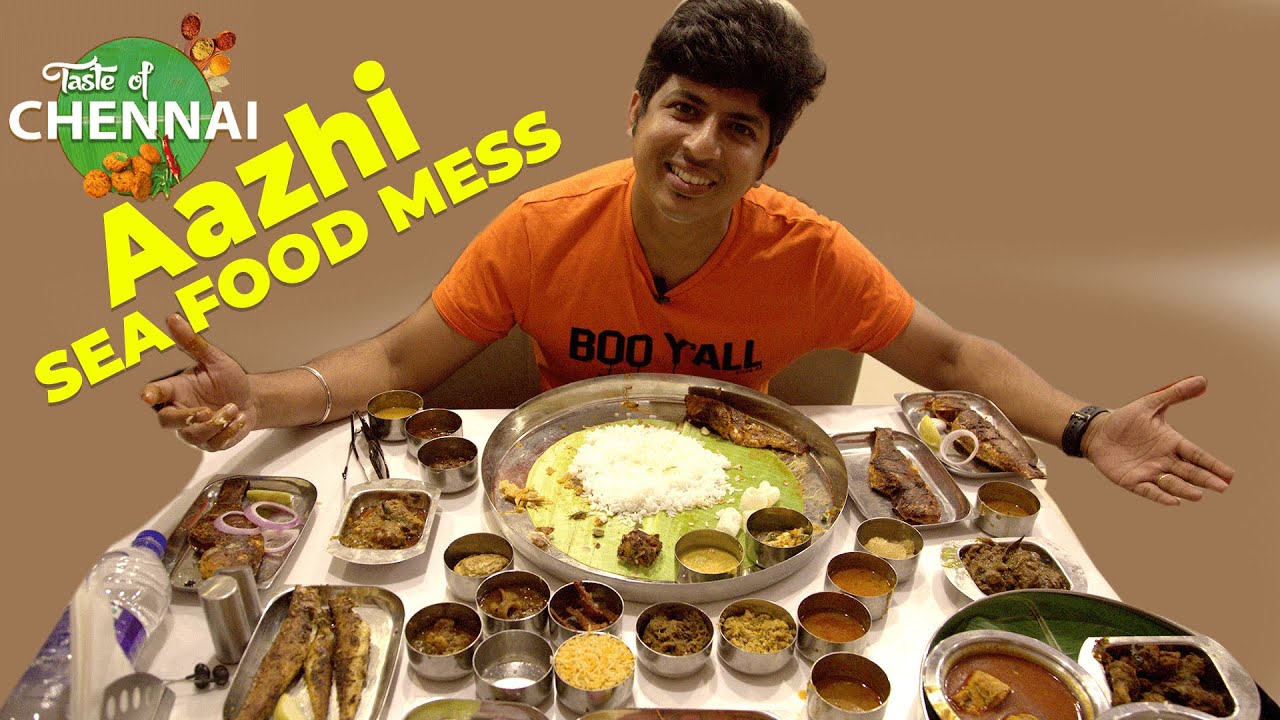 Unlimited Seafood Thali | Aazhi Mess | Food Review Taste Of Chennai ...