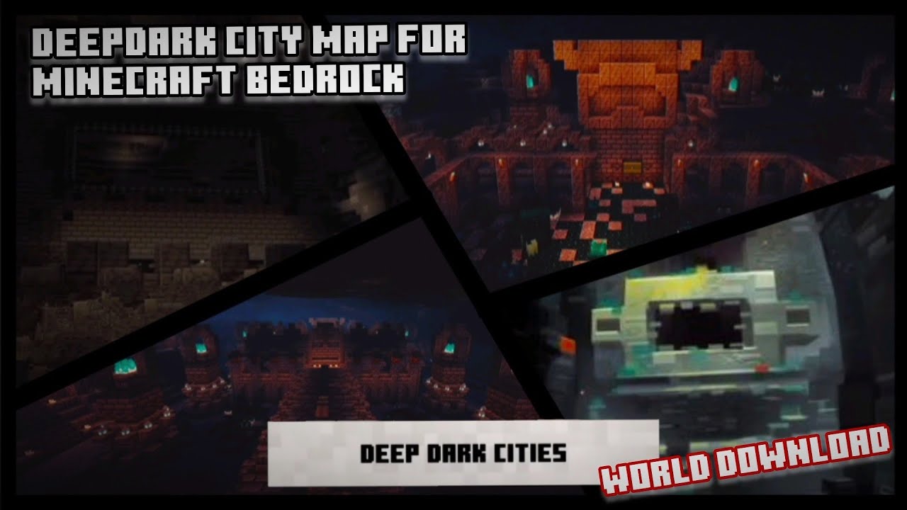 MINECRAFT 1.19 WILD UPDATE : DEEPDARK CITY CONCEPT MAP FOR MINECRAFT BEDROCK. - YouTube