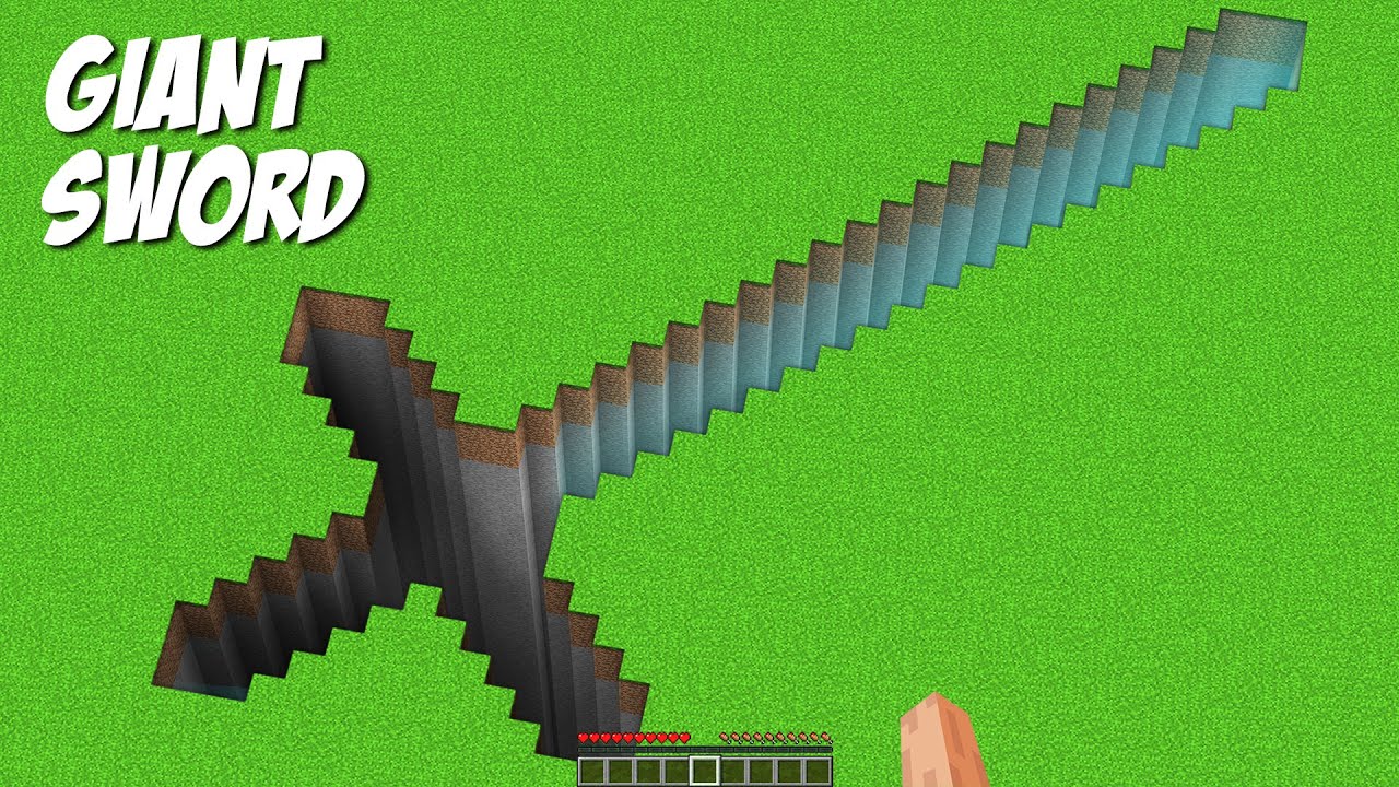 Where does LEAD GIANT DIAMOND SWORD PIT? SECRET SWORD PIT in Minecraft ...
