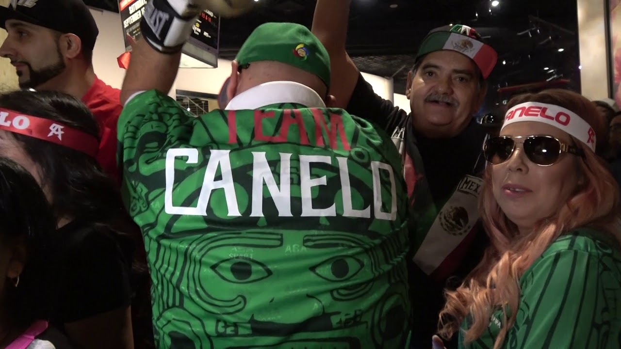 canelo fans vs ggg fans at weigh in PUMPED UP EsNews Boxing - YouTube