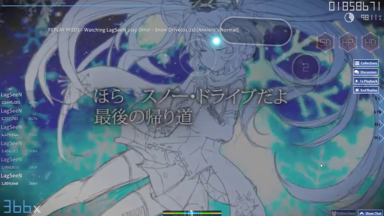 [OSU] [Normal] เพลง Omoi - Snow Drive(01.23) - YouTube