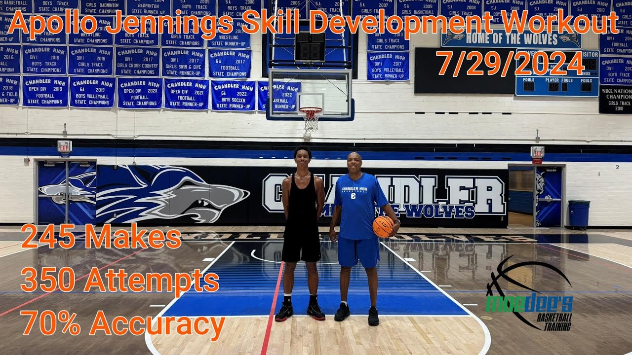 Apollo Jennings Skill Development Workout 245 Makes 360 Attempts 68% Accuracy 7/29/2024 - YouTube