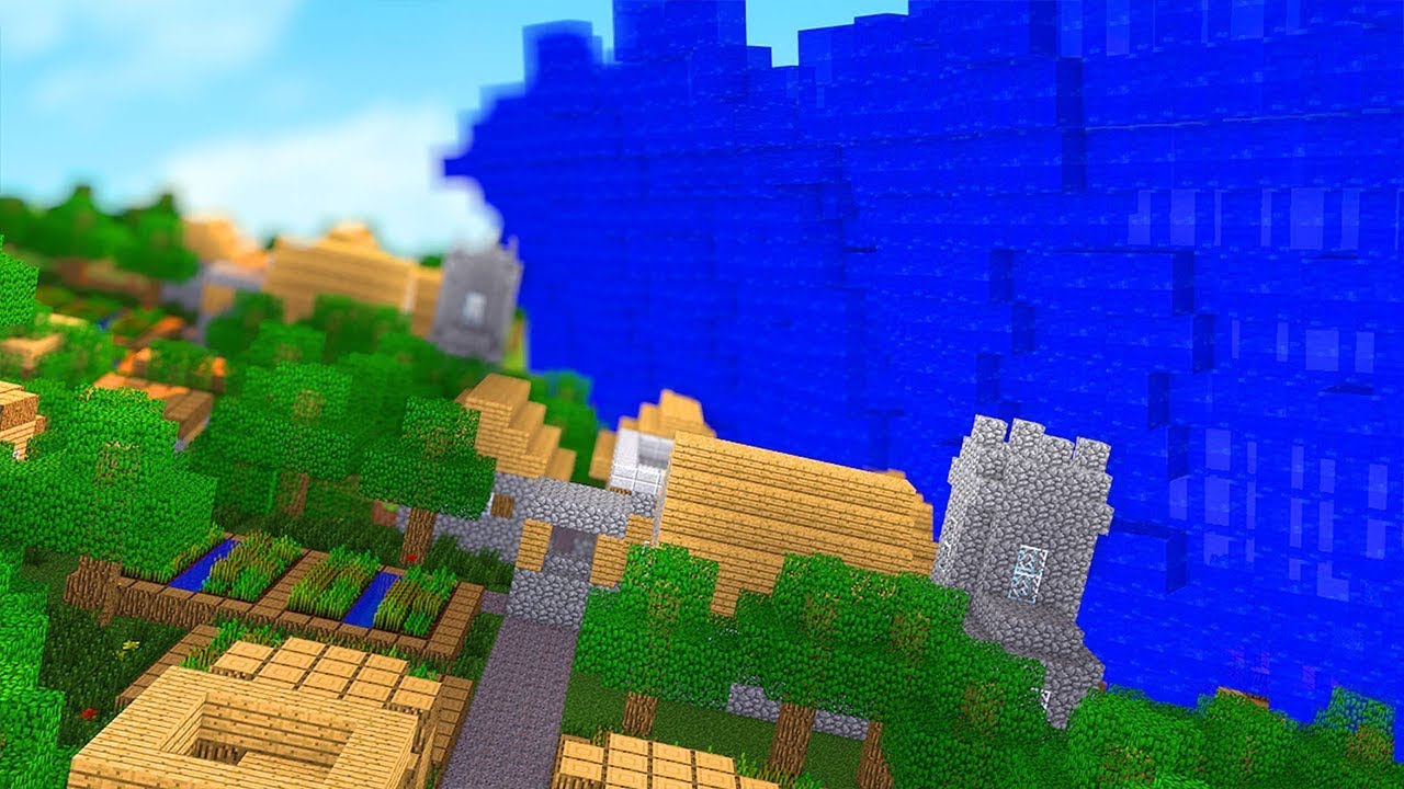 MINECRAFT TSUNAMI DESTROYS WORLD! - YouTube