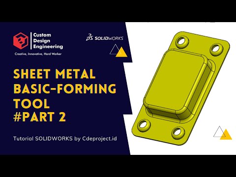 SolidWorks Sheet Metal Tutorial - Forming Tool - YouTube