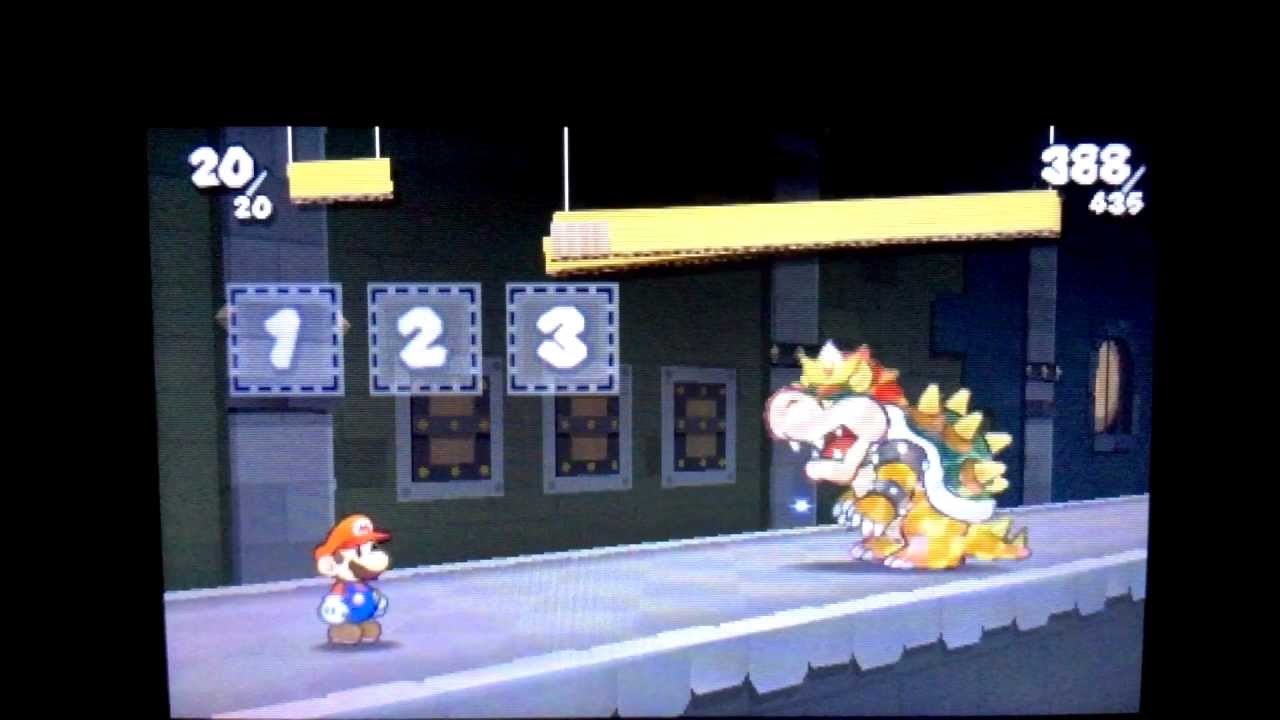 Paper Mario Sticker Star: Final Boss Bowser Battle with 20 Max HP ...