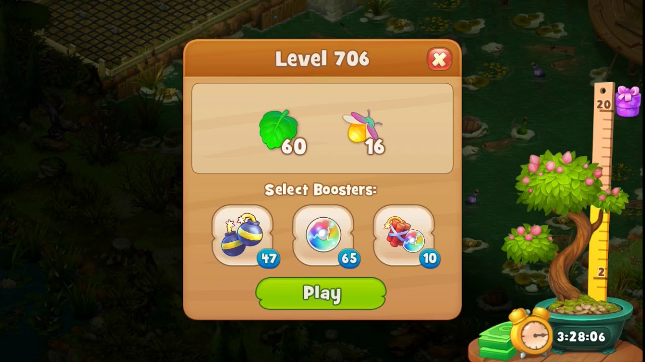 Gardenscapes Level 706 With No Boosters - YouTube