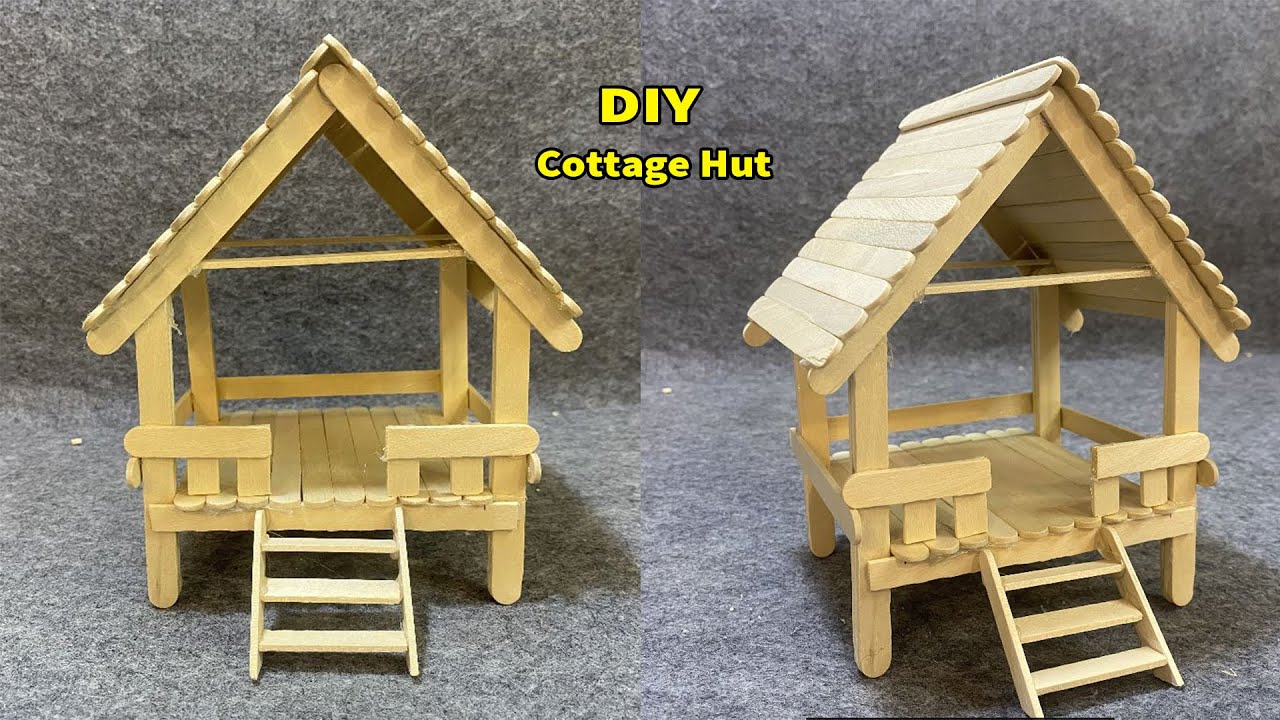 Create an AMAZING Popsicle Stick Cottage in Just Minutes! | DIY - YouTube