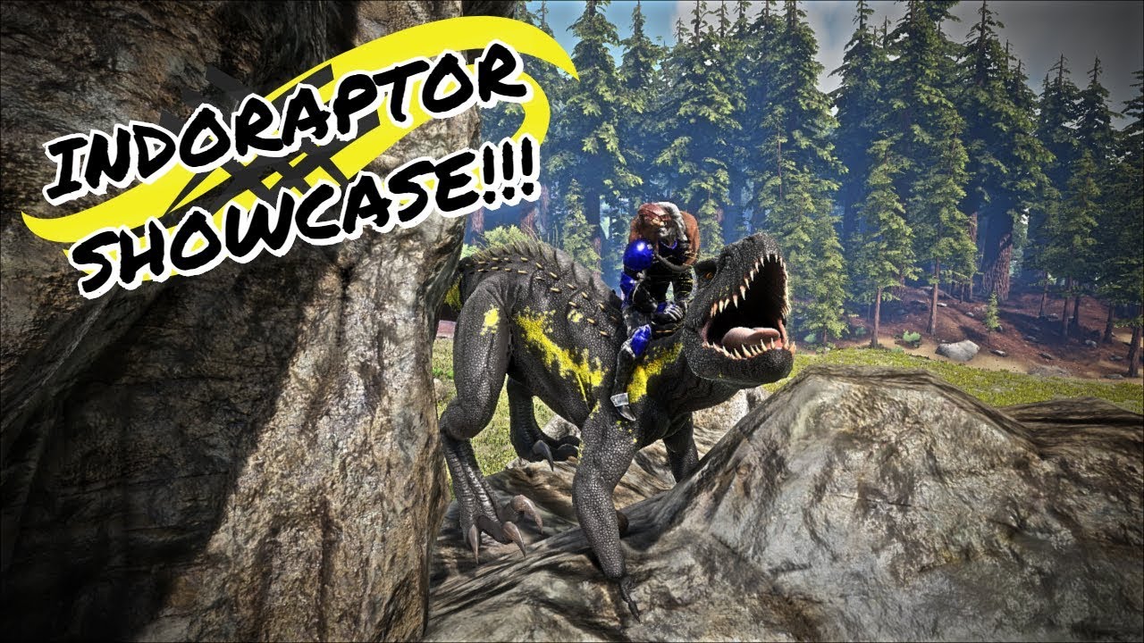 INDORAPTOR SHOWCASE!!! Ark Survivel Evolved EP5 - YouTube