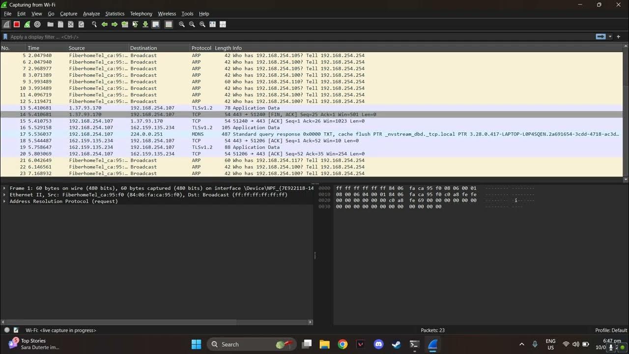 Using Wireshark to View Network Traffic - YouTube