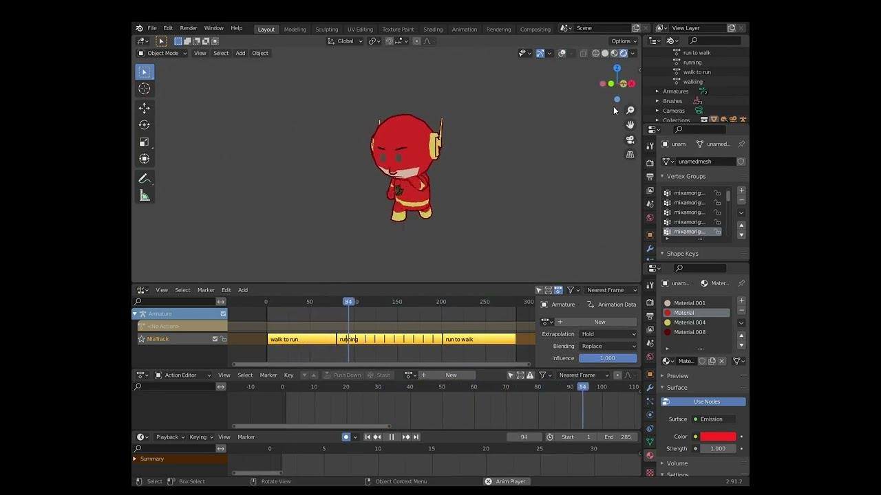 Blender NLA editor,non linear animation mode - YouTube
