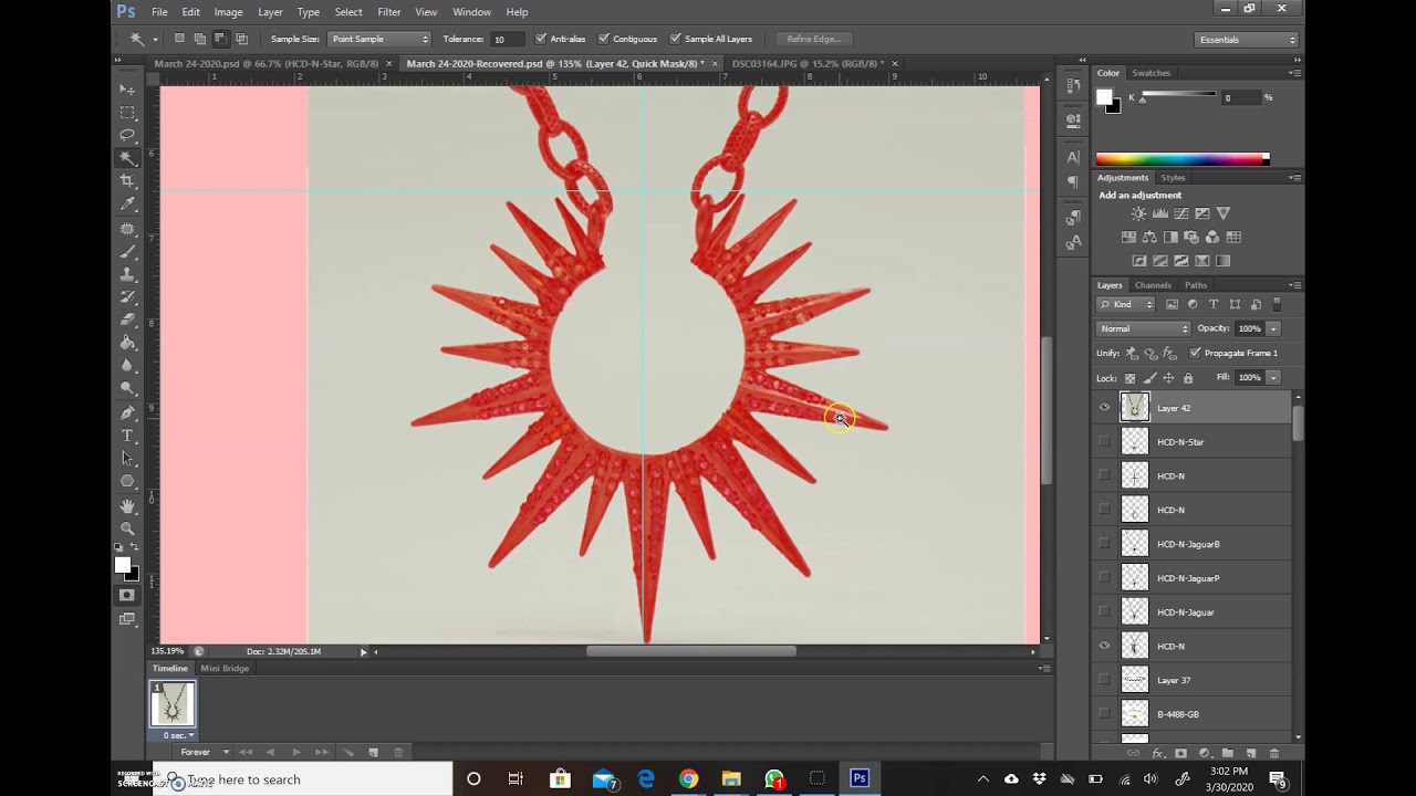Photoshop Jewelry Retouch Diamond Necklace | Photoshop Product ...