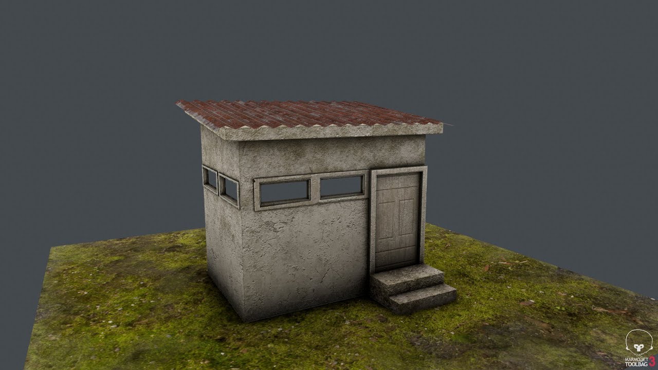 PUBG Game Environment | Shed Modeling and Texturing | Turntable Render ...