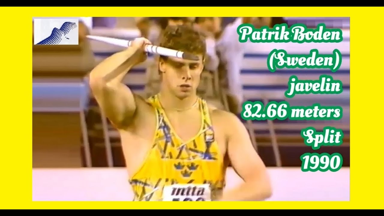 Patrik Boden (Sweden) javelin 82.66 meters European Championships 1990 ...