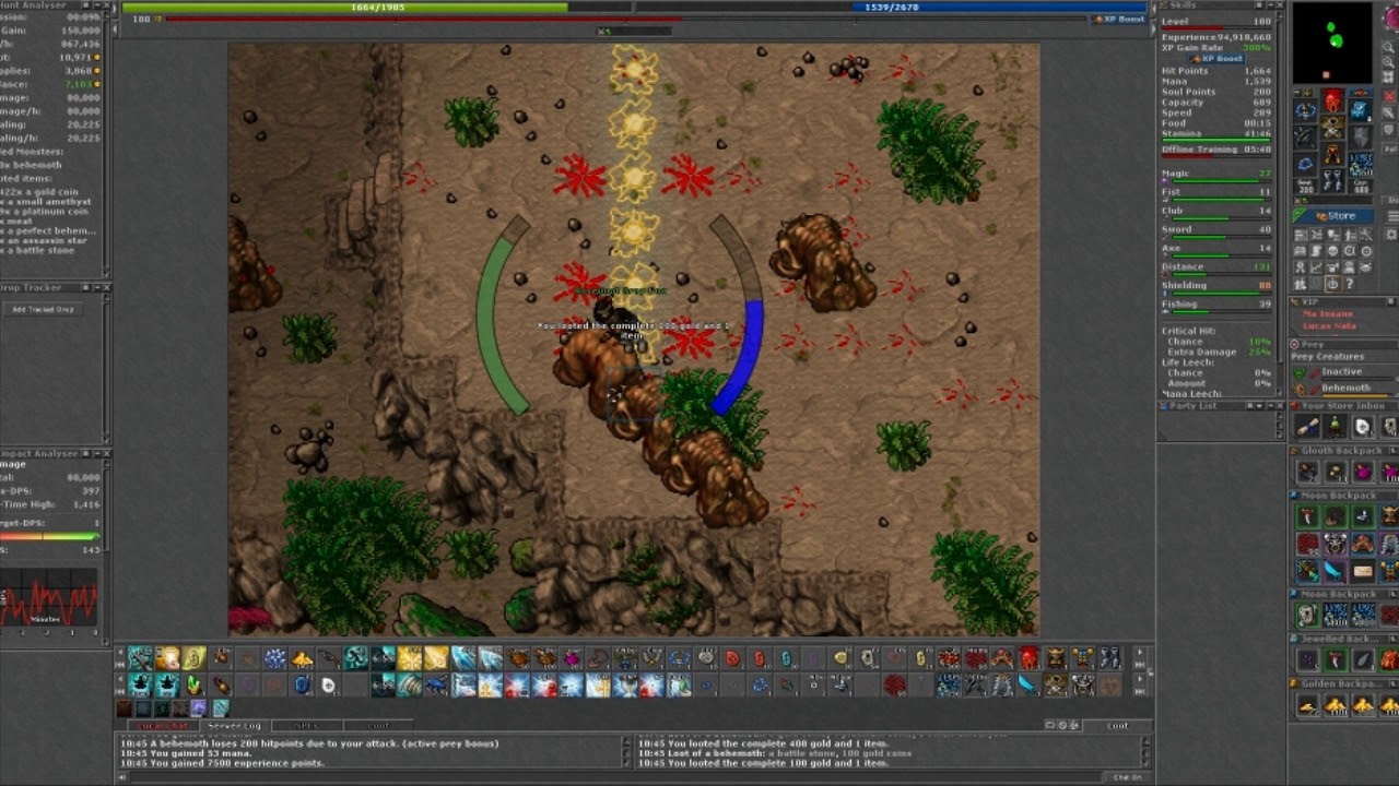 Tibia - XP/Skill Event - Behemoth - RP (1kk/h Xp - 160K/h Profit) - YouTube