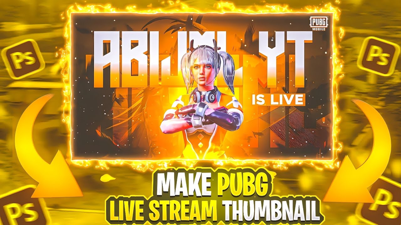 How to Make PUBG BGMI Live Stream Thumbnail 🔥Thumbnail Like Jonathan ⭐ ...