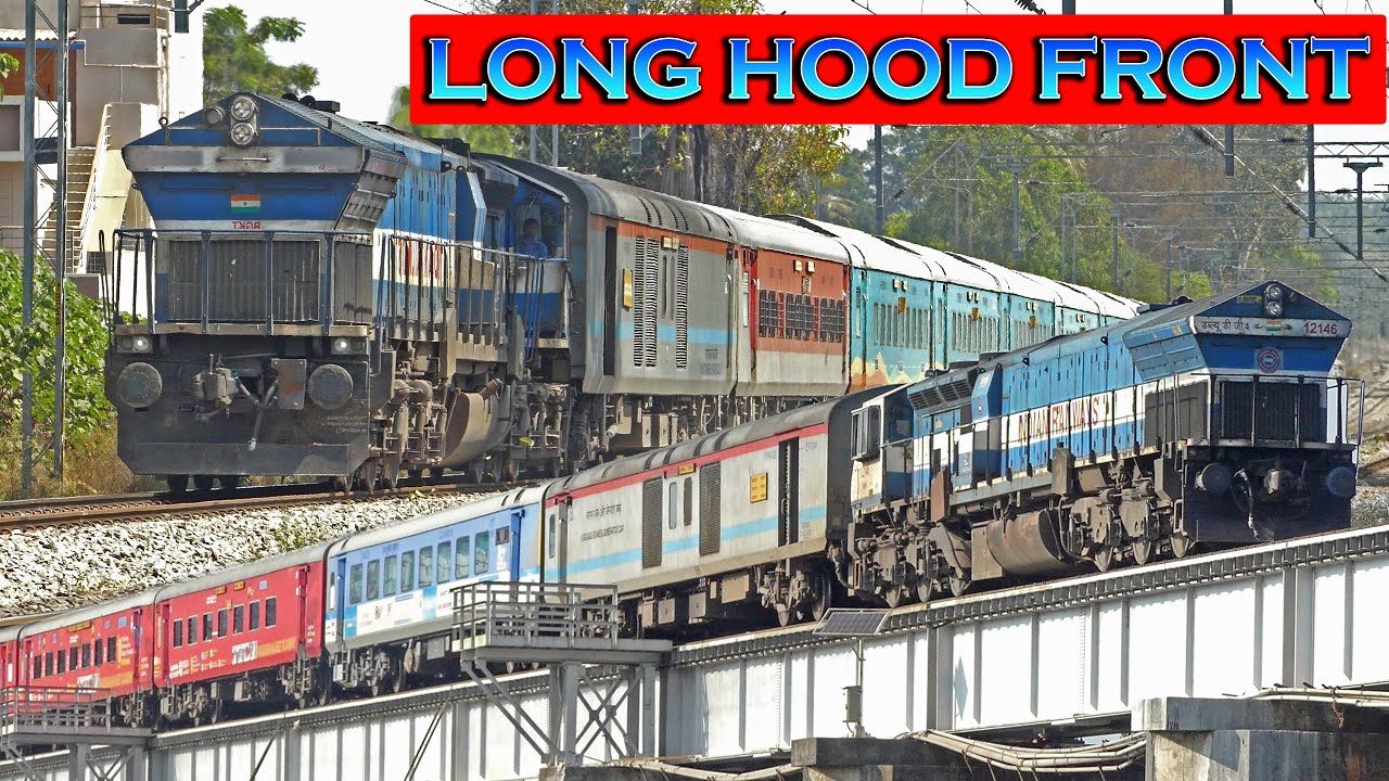 Deadly LHF LONG HOOD FRONT EMDs !! Stunning Looking Diesels !! Indian Railways - YouTube