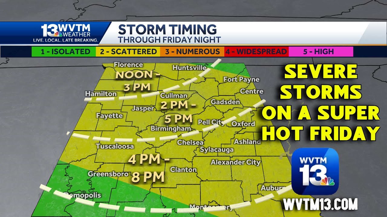 Severe storms in Alabama's weather forecast Friday, and so is more very ...