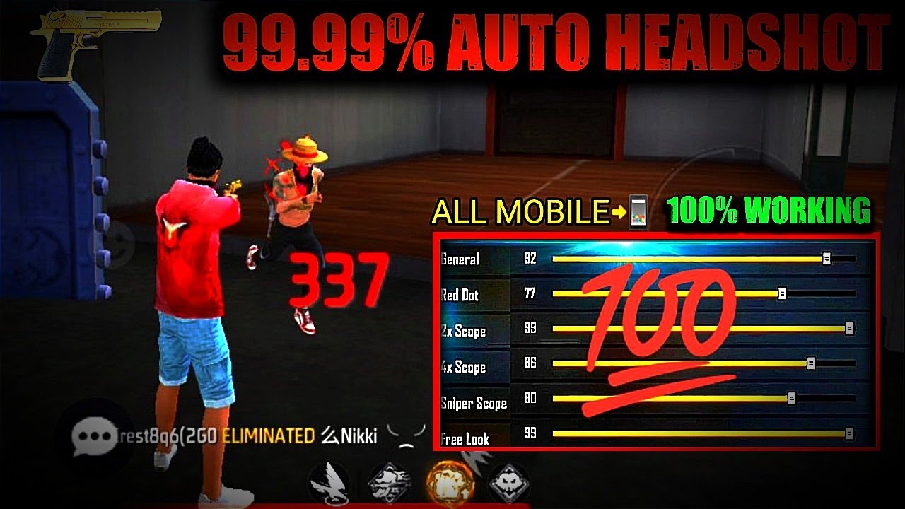 One Tap 🎯 Headshot Sensitivity Setting⚙️ || One Tap Settings - YouTube