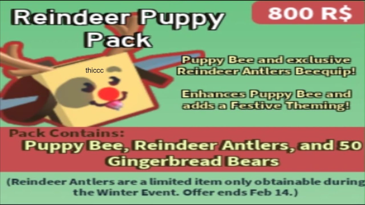 Buying Reindeer Puppy Pack! - Bee Swarm Simulator - YouTube