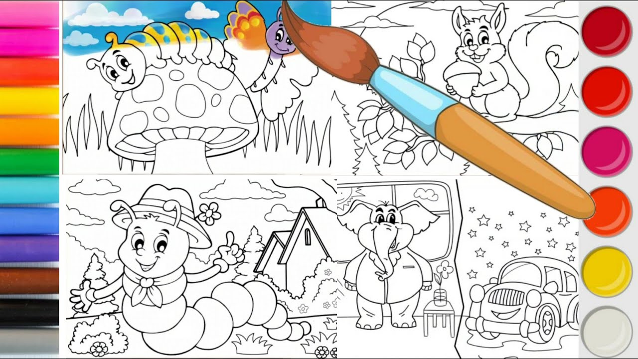 Drawing for kids | coloring pages for kids with Happy brain kids ...