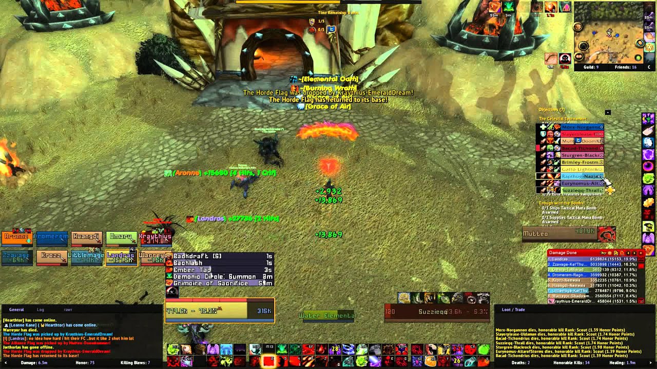 Destro Lock 5.4pvp Battlegrounds - Who needs a healer!? - YouTube