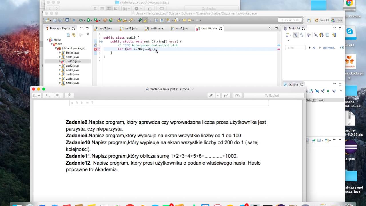 Podstawy programowania w Javie: zadanie 10 - YouTube