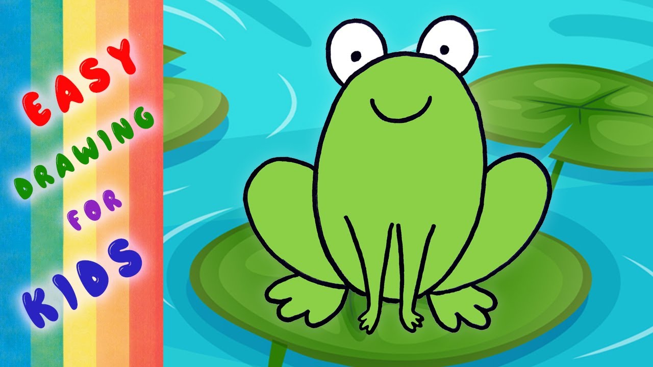How to draw a cartoon Frog step by step for kids | #frog #drawing #easy ...