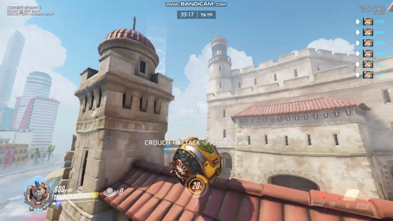 Overwatch Parkour(4.3v) Wrecking Ball speed run(오버워치 파쿠르 4.3v 레킹볼 스피드런 ...