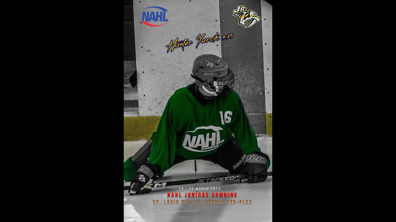 Hunter Yurcik #16 NAHL Combine Jr Steel Green Vs Titians Red 24 March ...
