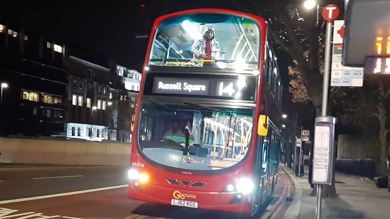 Journey on the 14. LJ62KGG. WHV36. Go Ahead London Volvo B5LH Gemini 2 ...
