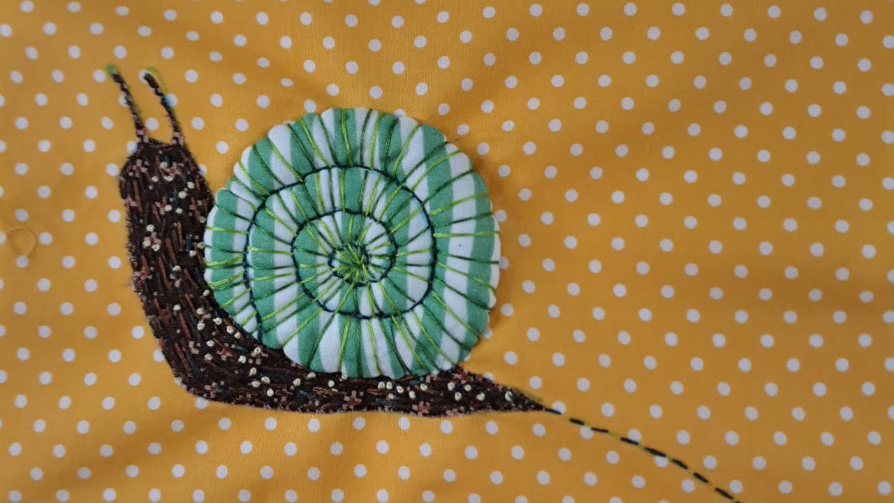Easy Trapunto Snail Shell | More 3D Textile Art Techniques For ...
