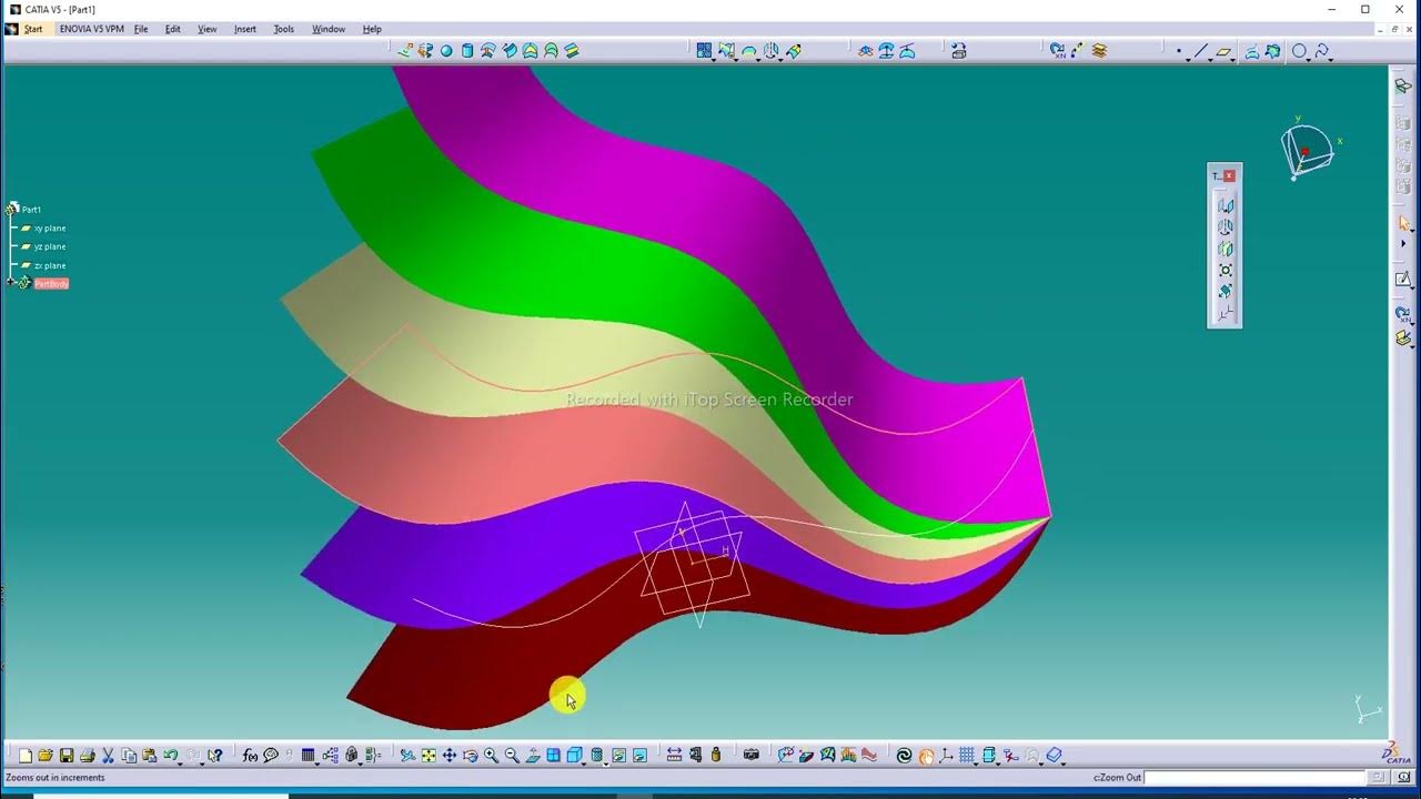 CATIA V5 WIREFRAME AND SURFACE DESIGN, TRANSLATE, ROTATE LECTURE-76C - YouTube