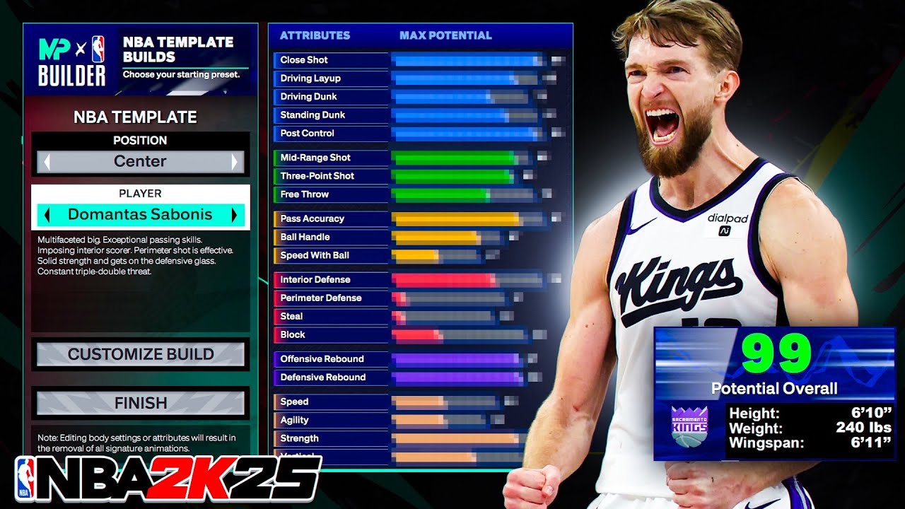 BEST DOMANTAS SABONIS BUILD | NBA 2K25 NEXT GEN - YouTube