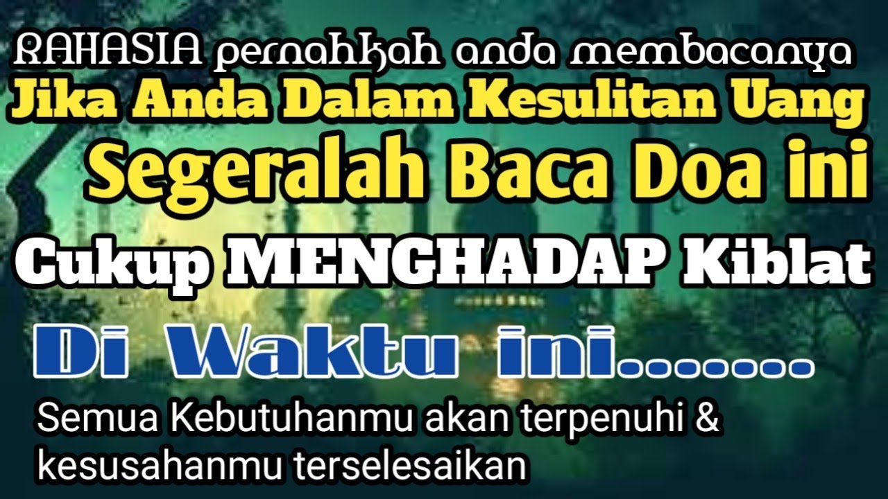 Jika anda kesulitan ekonomi maka amalkan dzikir ini maka kesulitan anda ...