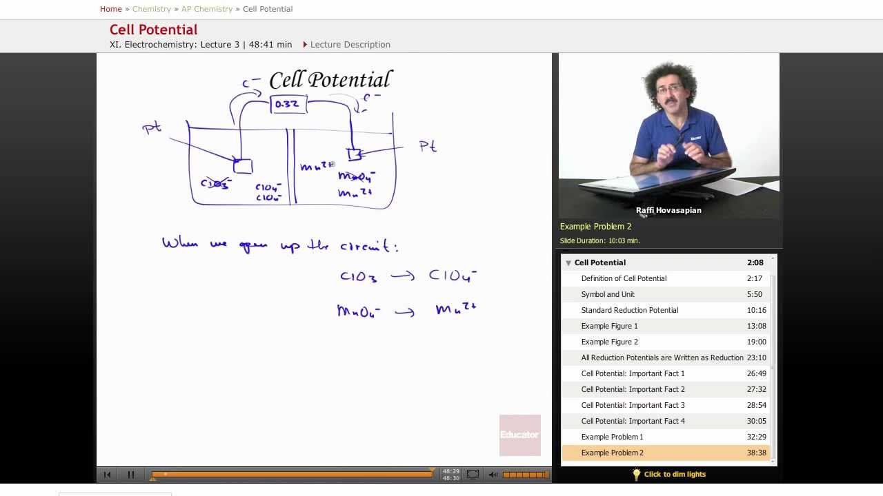 "Cell Potential" | AP Chemistry with Educator.com - YouTube