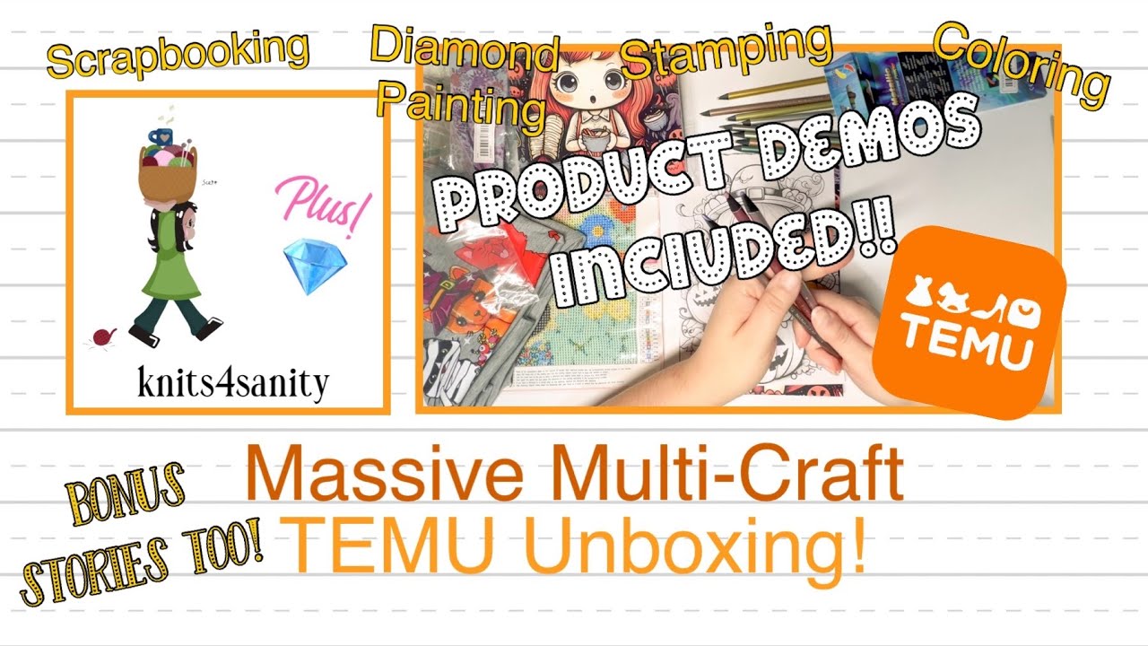 MASSIVE TEMU Multi-Craft Unboxing-Diamond Art-Stamping-Scrapbooking ...