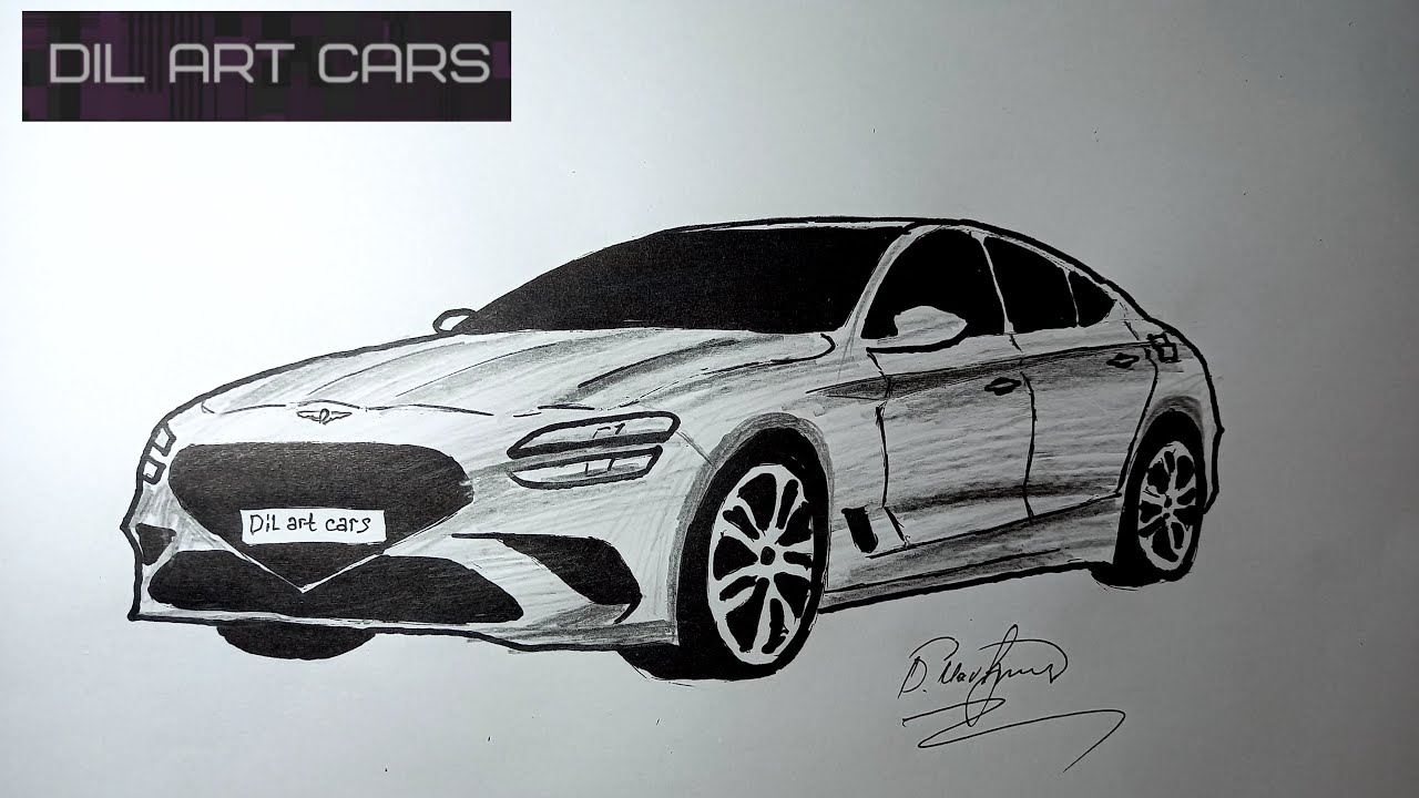 Genesis / G70 / Drawing Car / HOW TO DRAW A CAR - YouTube