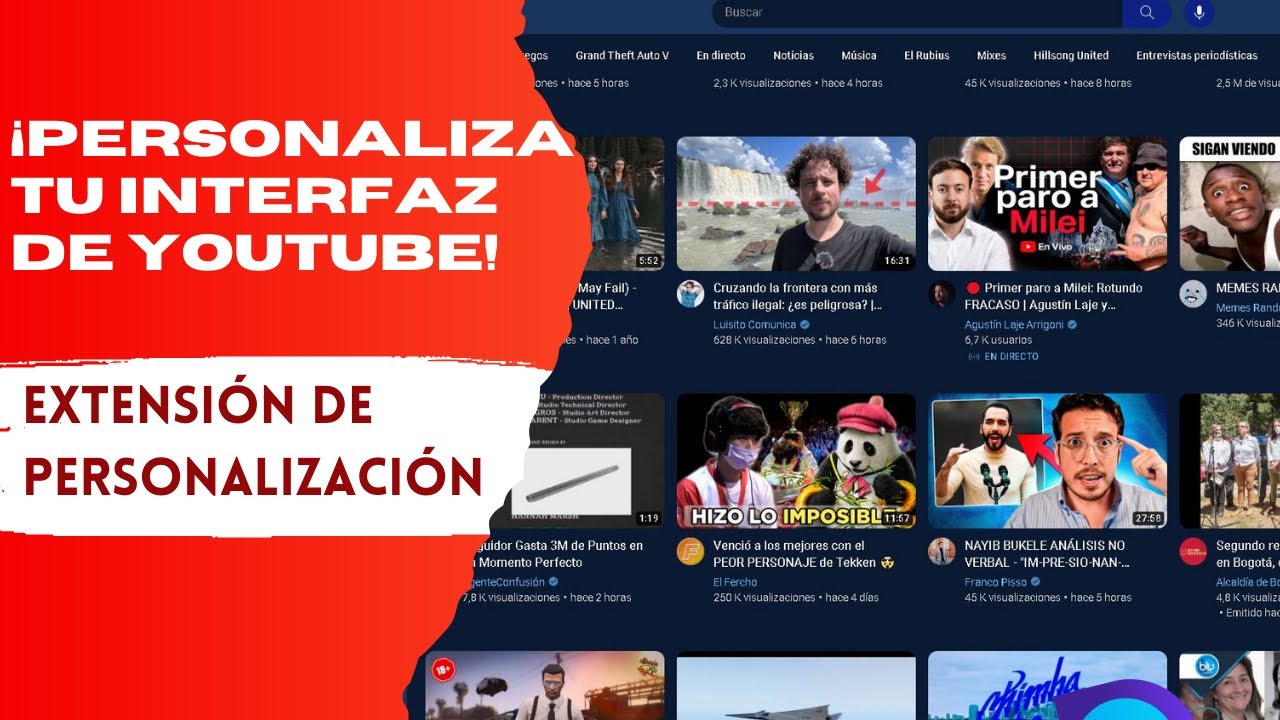 🎨 ¡Personaliza Tu Interfaz de YouTube! | Extensión de Personalización ...