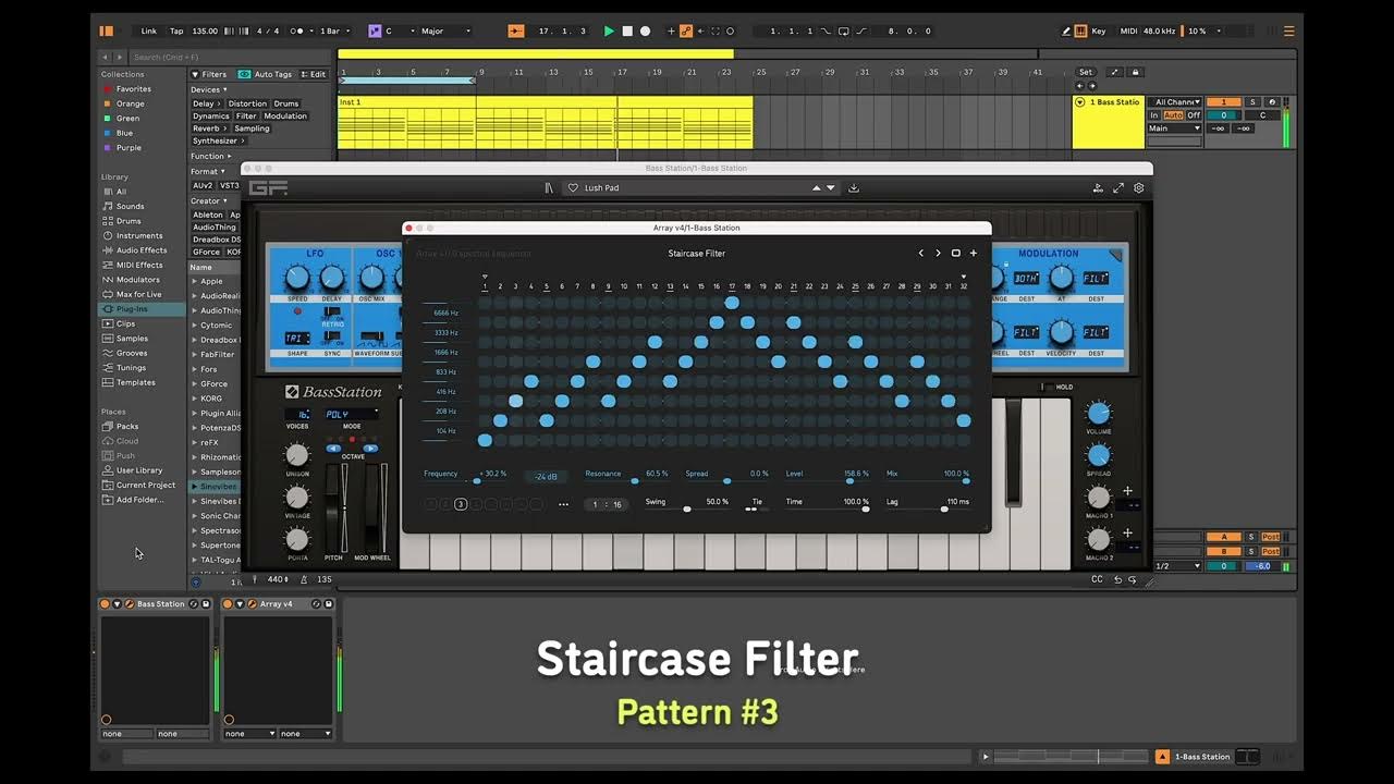 Sinevibes Array v4 – Lush Pad with GForce Bass Station - YouTube