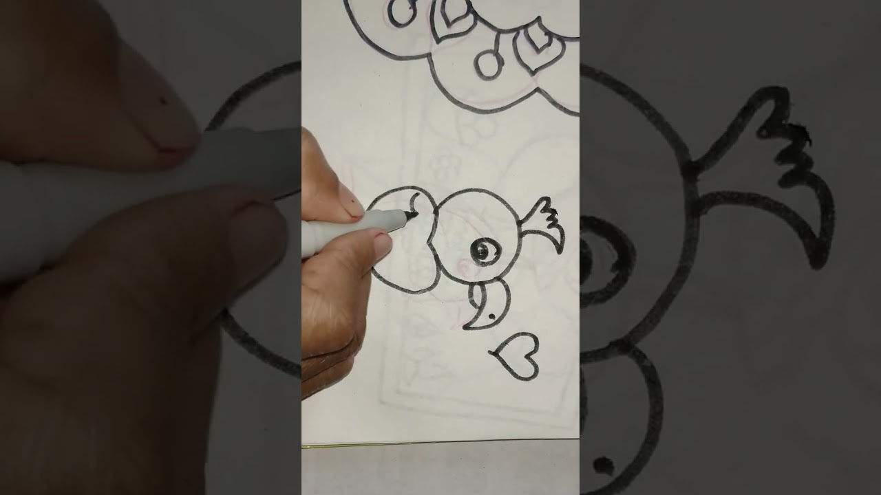 aasani se tota ka Chitra banana sikhe how to draw love birds parrot ...